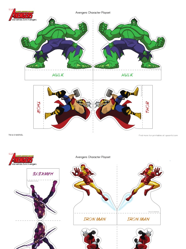 DM Marvel Avengers Character Playset Printables 1010 - 1 - 0 PDF | PDF ...