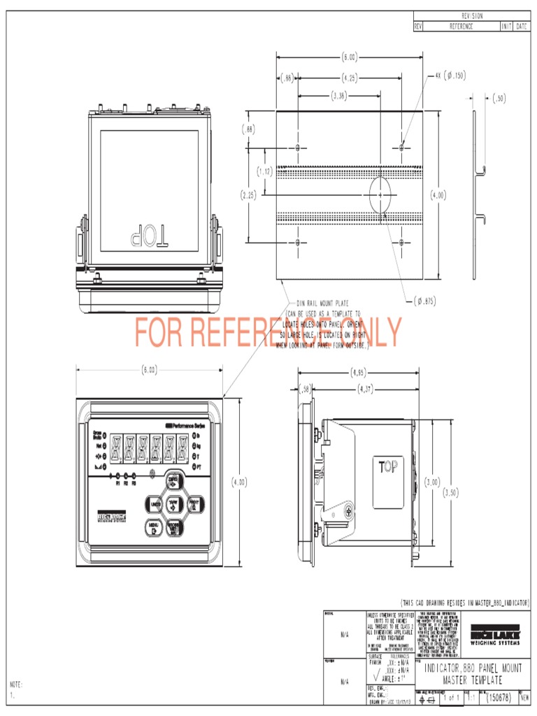 DRW 880 Panel Mount PDF | PDF