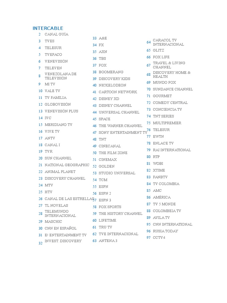 Inter Cable | PDF | Media Companies Of The United States | Media ...