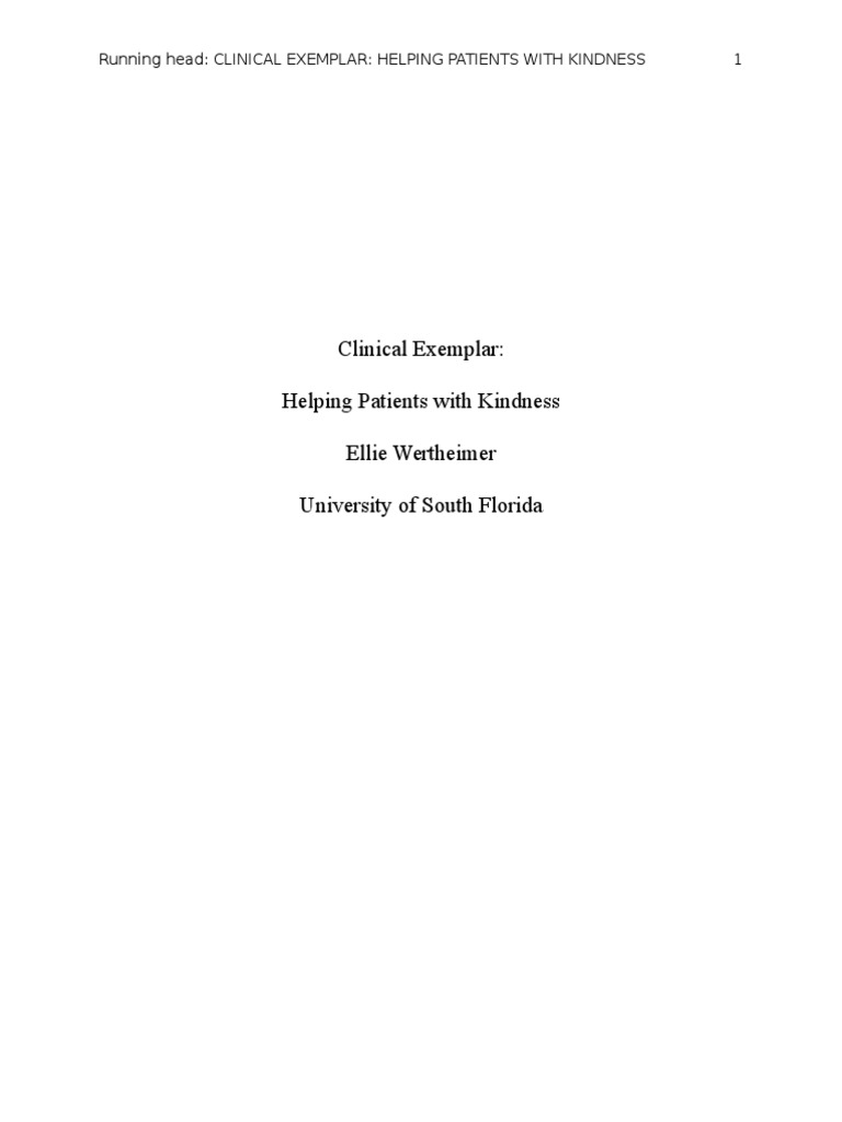 Clinical Exemplar | PDF
