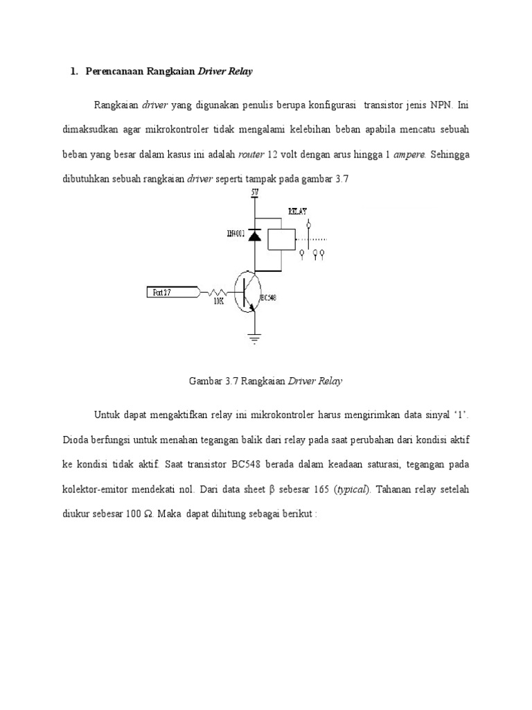 Perencanaan Rangkaian Driver Relay | PDF