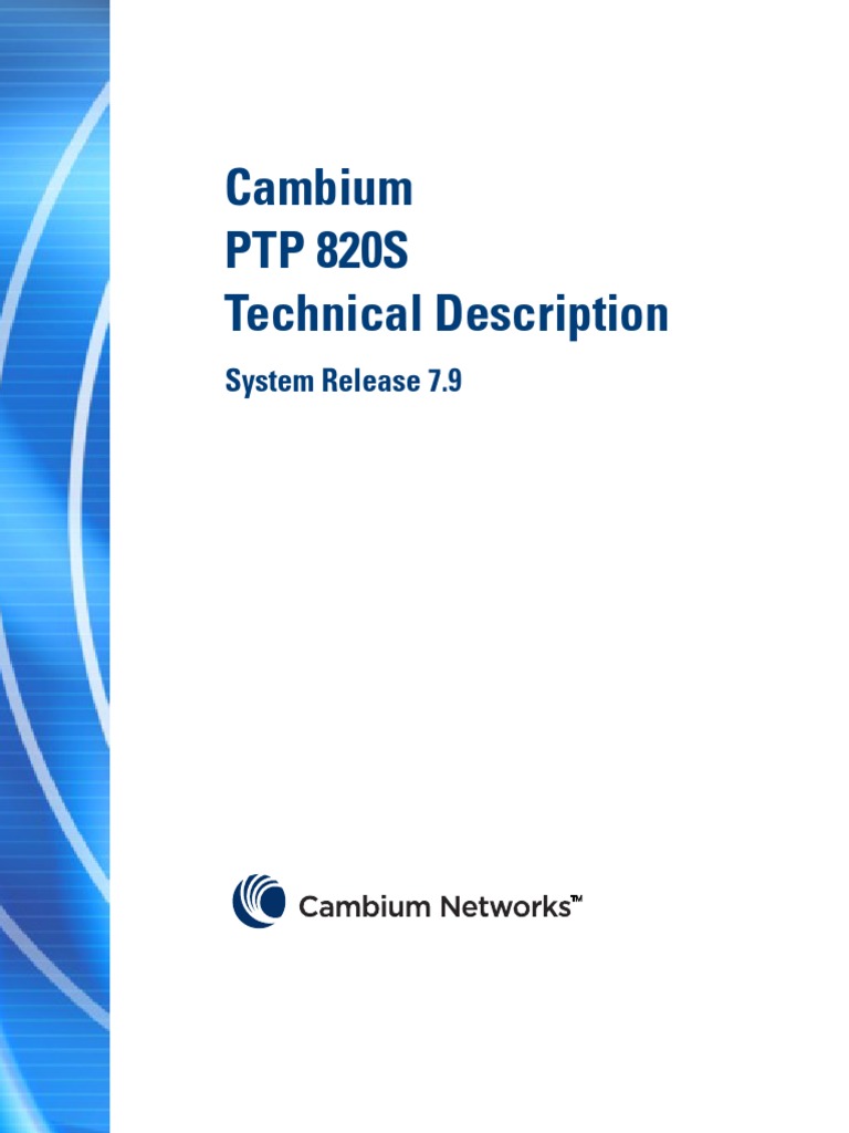 Cambium PTP 820S Series Technical Description | PDF | Ethernet ...