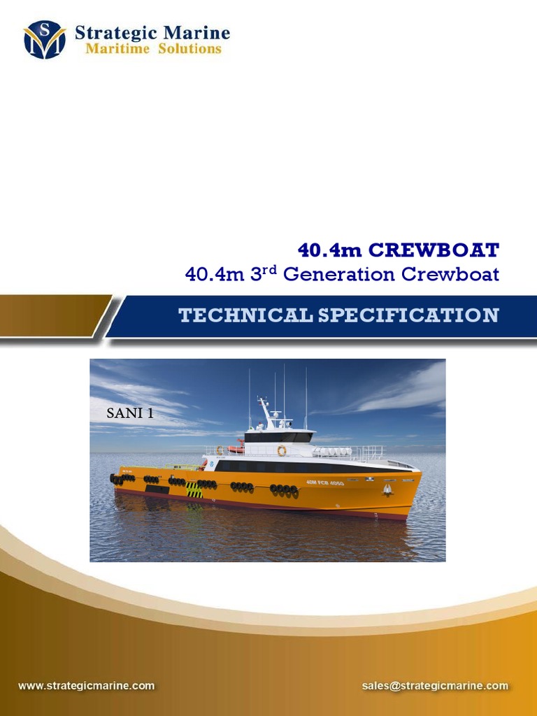 40.4m Crewboat Technical Specifications | PDF | Industries | Shipping