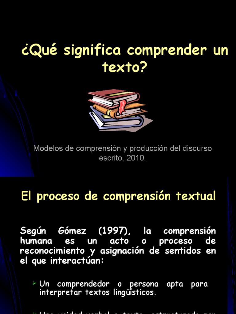 Que Es Comprender | PDF | Comprensión | Lectura (proceso)