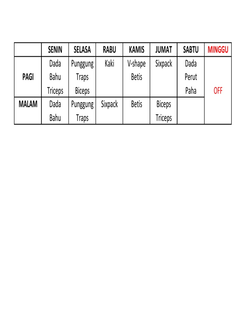 Jadwal Fitness | PDF