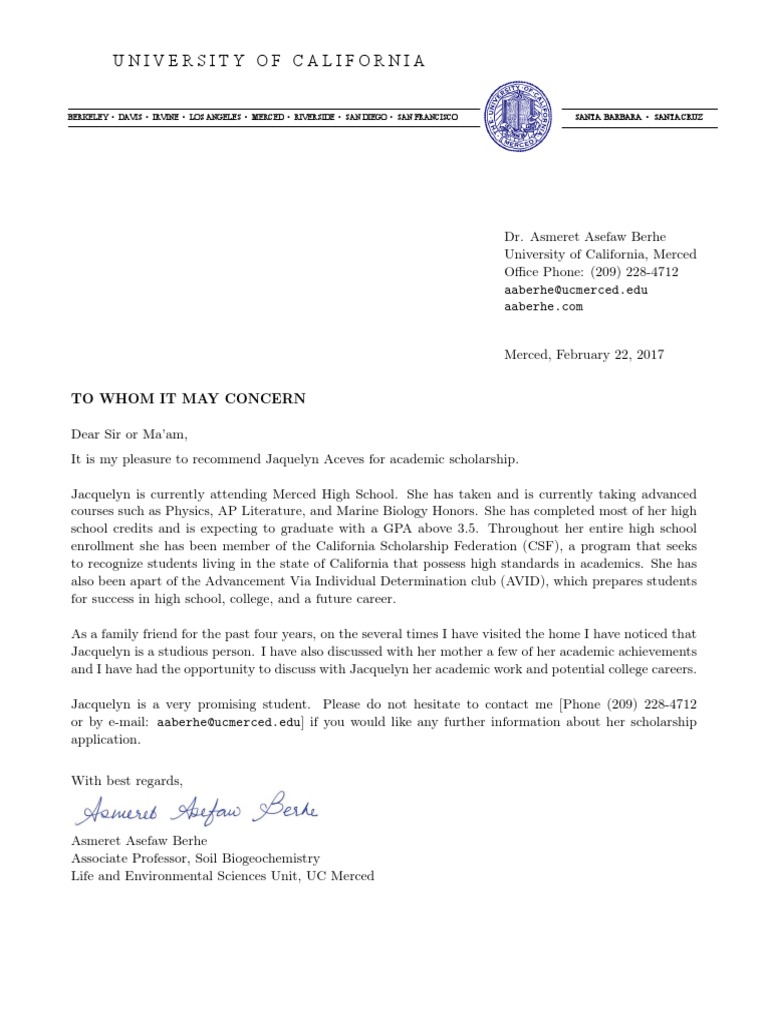 Aa Berhe Letter For Jackie | PDF