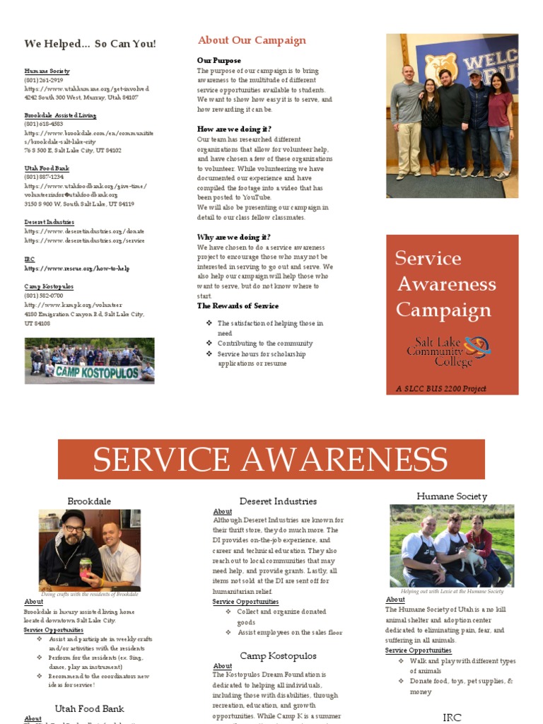Brochure - Service Awareness Campaign | PDF | Foods