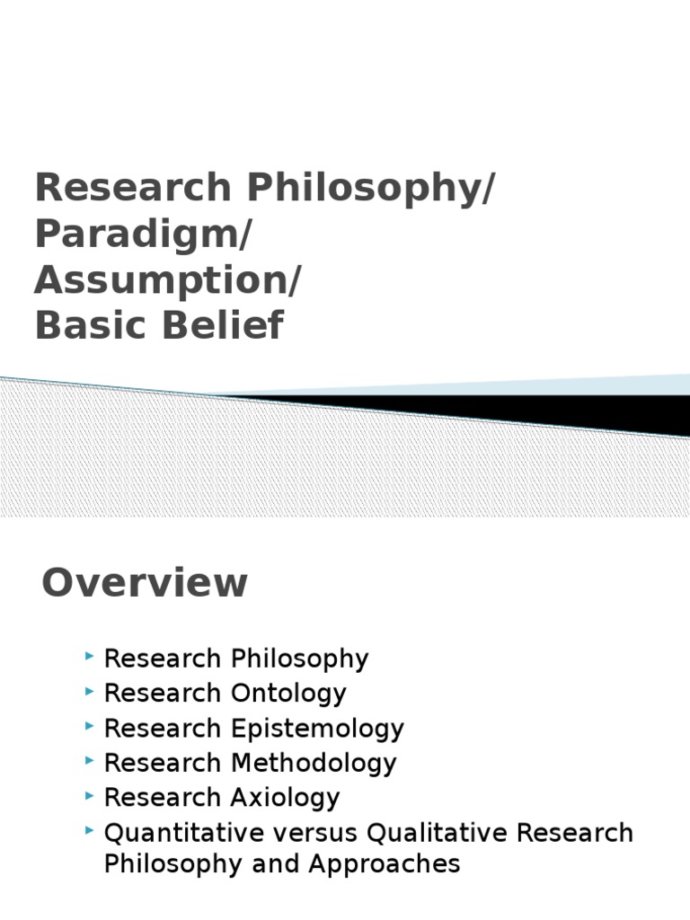 Week 2 - Research Philosophy and Paradigm | Quantitative Research ...
