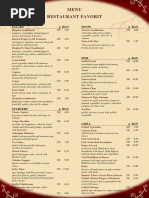 Western Set Menus | PDF