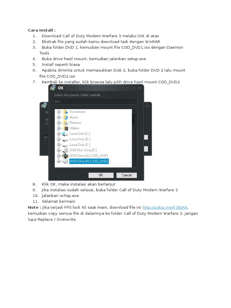 Cara Install Cod 4 | PDF | Komputer