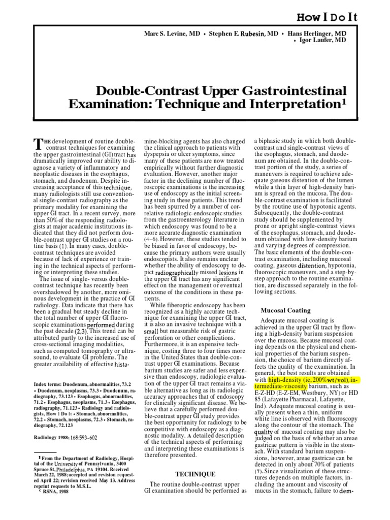 Double Contrast Upper GI Examination – Technique and Interpretation.pdf ...