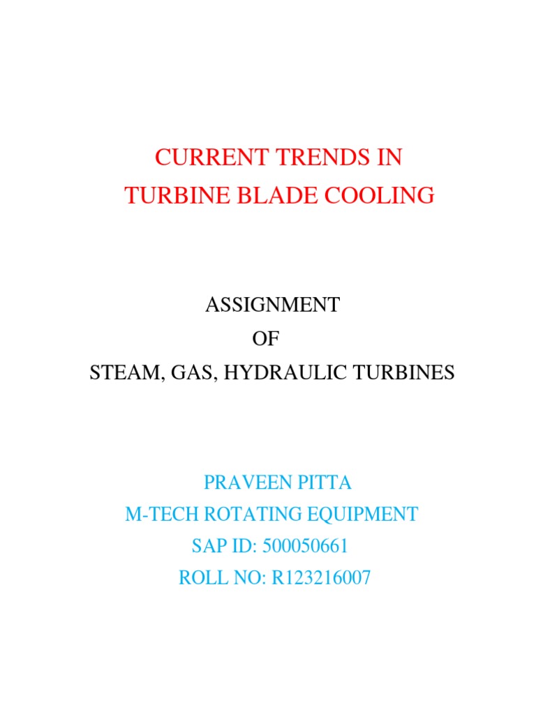 Turbine Blade Cooling Trends Explained | PDF | Thermodynamics ...