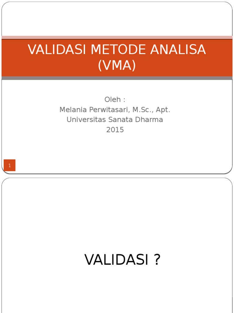 Validasi Metode Analisa | PDF