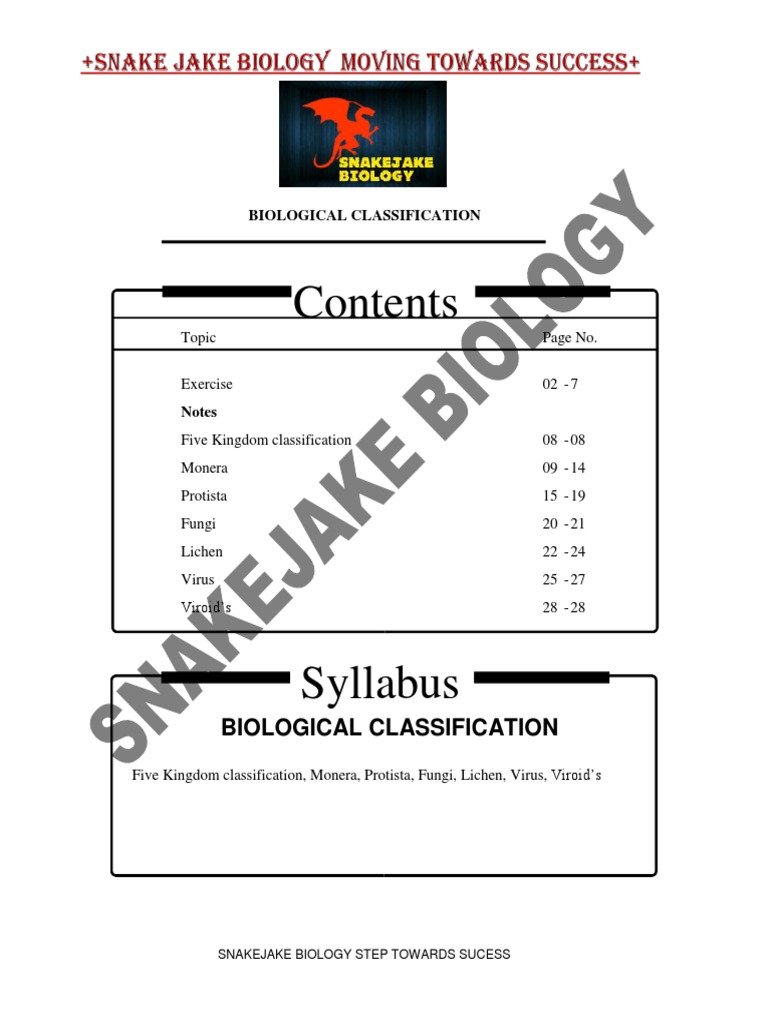 2 Biological Classification | PDF | Bacteria | Protozoa