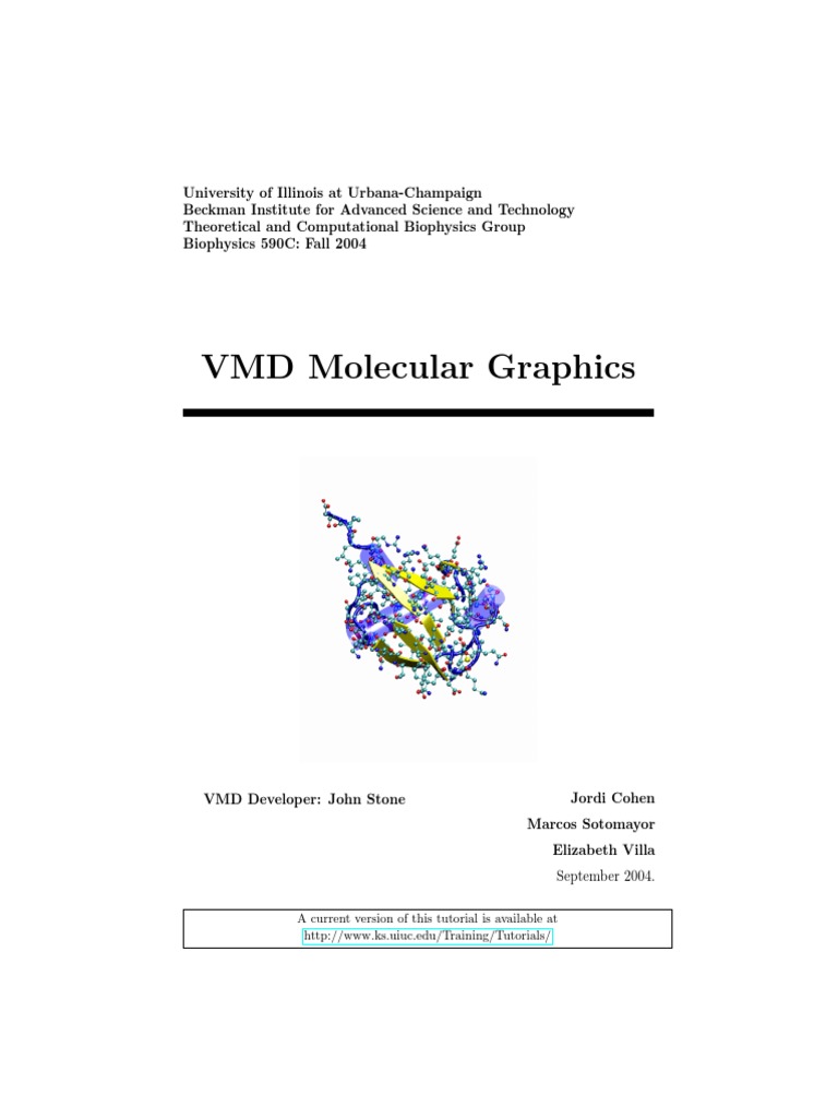 VMD Tutorial PDF | PDF | Alpha Helix | Command Line Interface