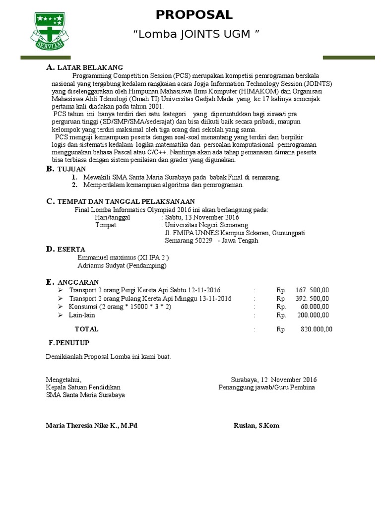 Proposal Io Unnes | PDF