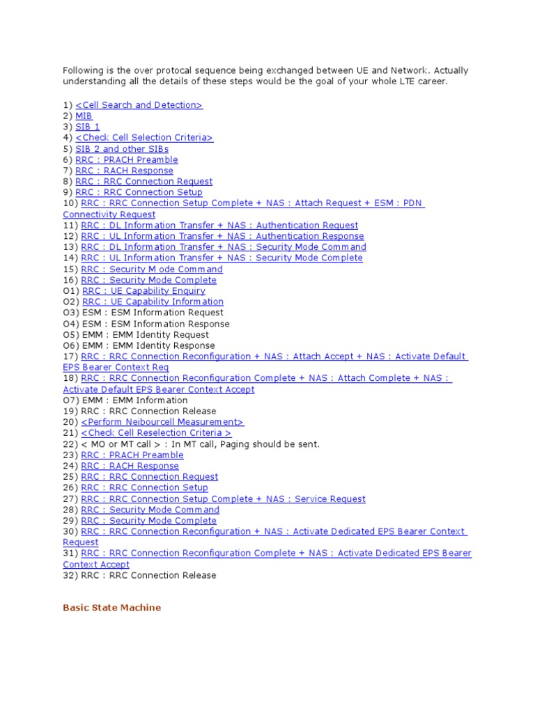 LTE Call Flow | PDF | Boolean Data Type | Transmission Control Protocol