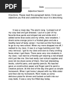 Adjectives Story | PDF