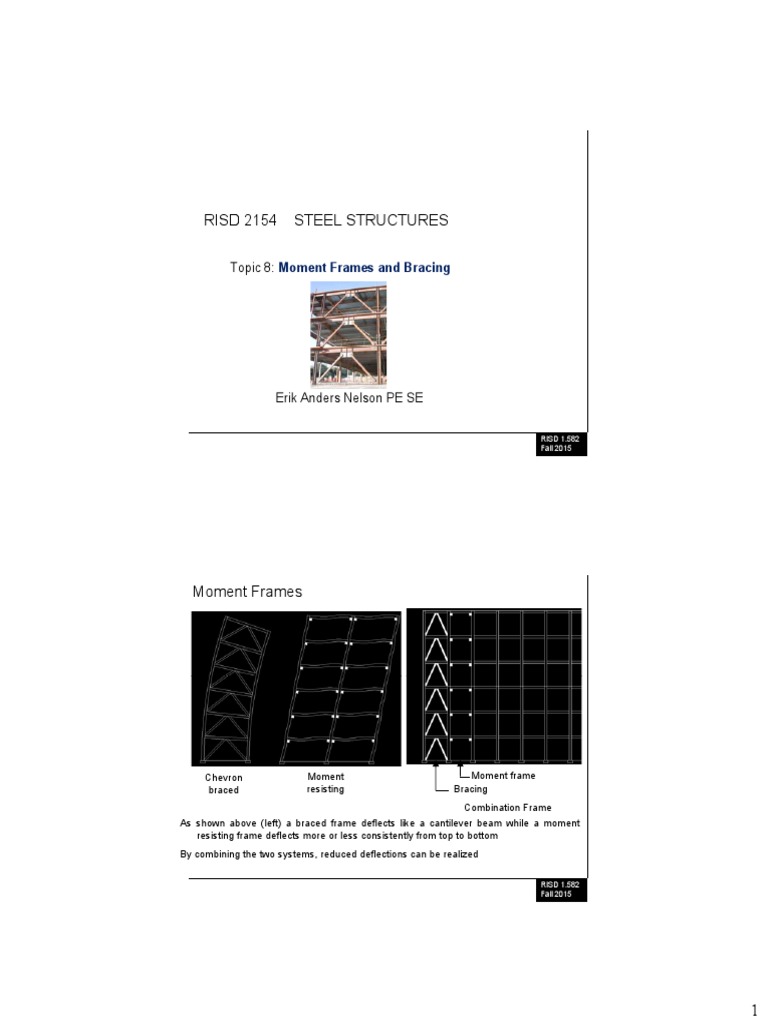 Steel Moment Frames and Bracing Systems | PDF | Buckling | Framing ...