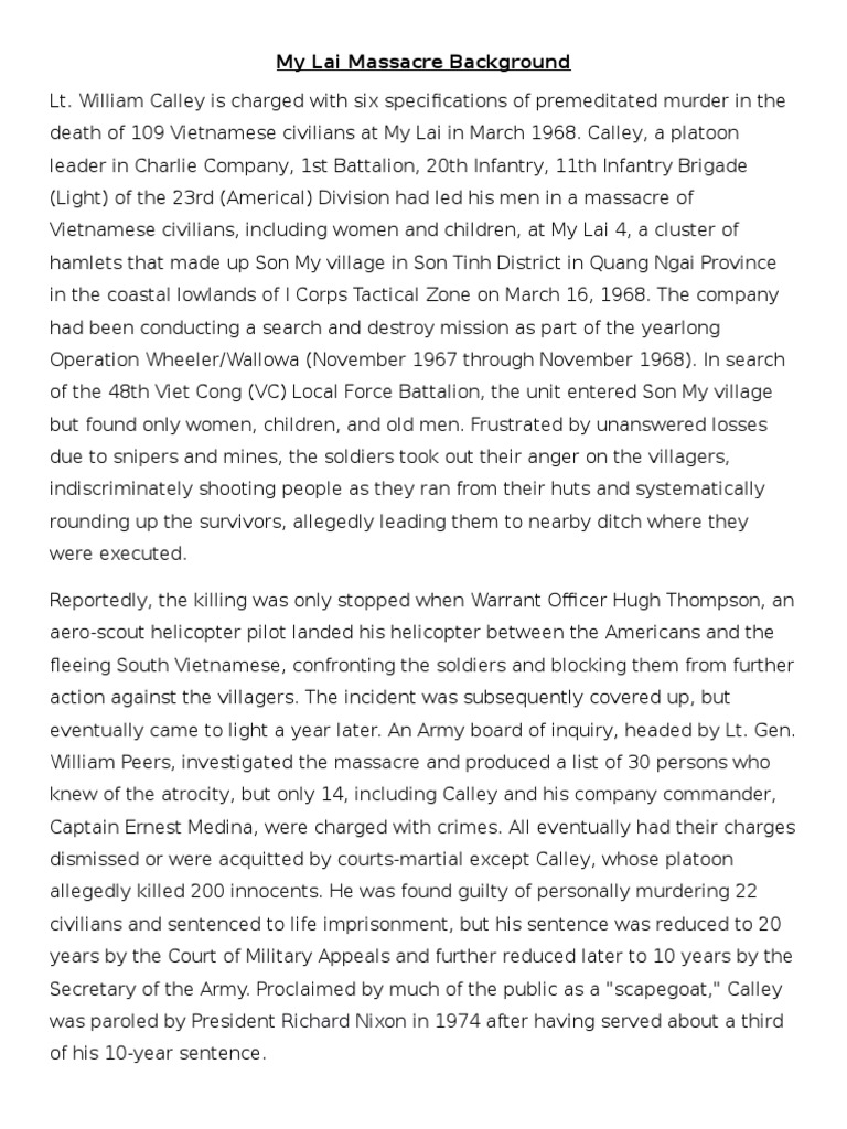 3-My Lai Massacre Background | PDF