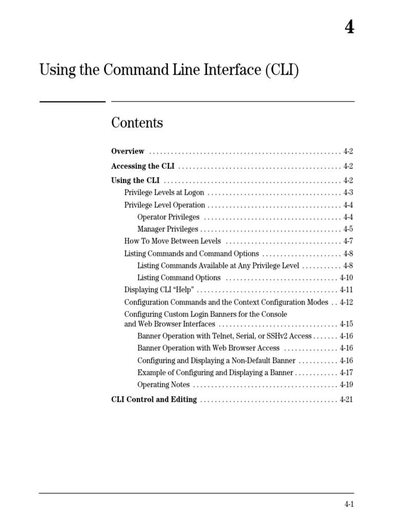 Using The Command Line Interface Cli Download Free Pdf Command