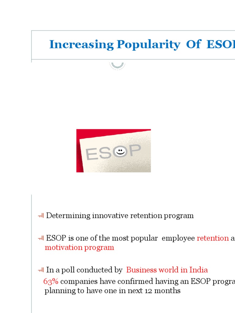 Increasing Popularity of ESOP | PDF | Business | Finance & Money Management