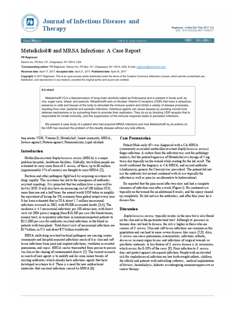 MRSA Case Report | PDF | Hospital Acquired Infection | Infection