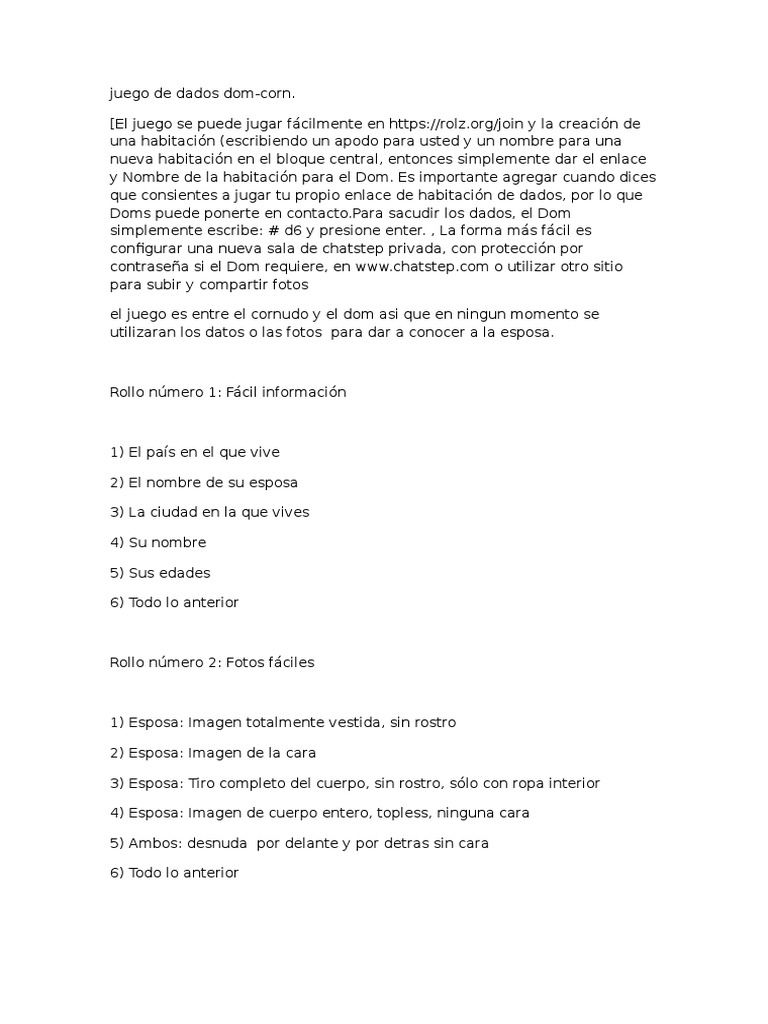 Juego Dados Cornudos | PDF | Desnudez | Sexo