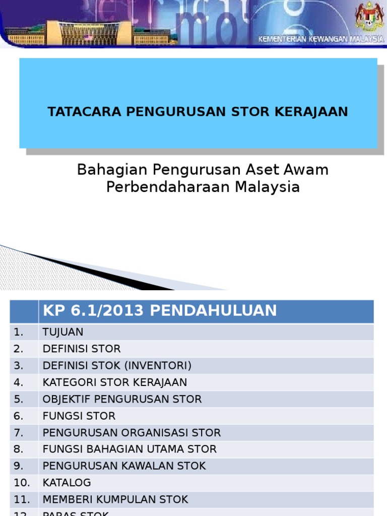 1PP Tatacara Pengurusan Stor | PDF
