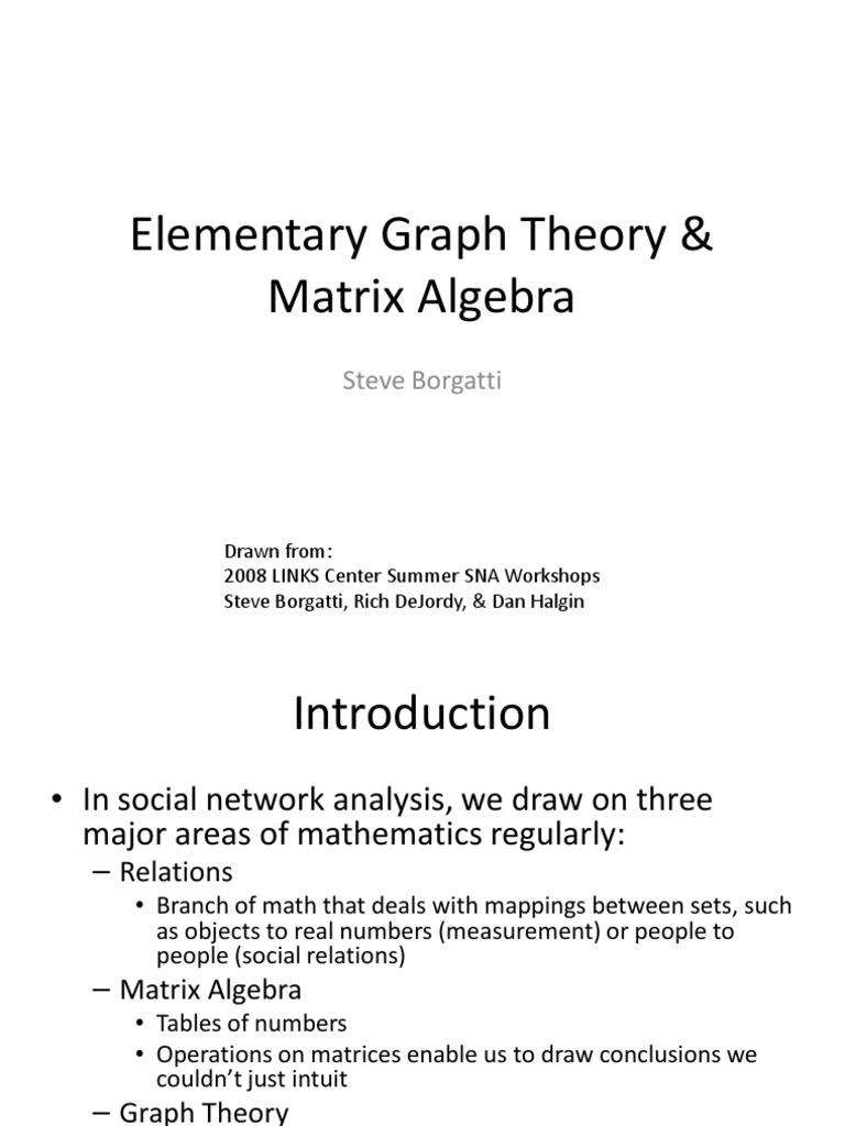 Matrix Borgatti PDF | PDF | Matrix (Mathematics) | Vertex (Graph Theory)