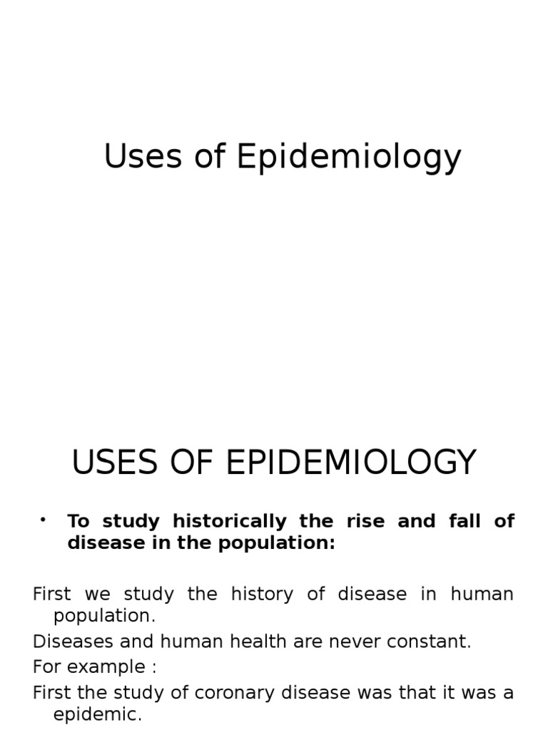 Uses of Epidemiology | Epidemiology | Risk