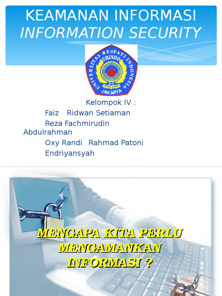 Presentasi Information Security | PDF