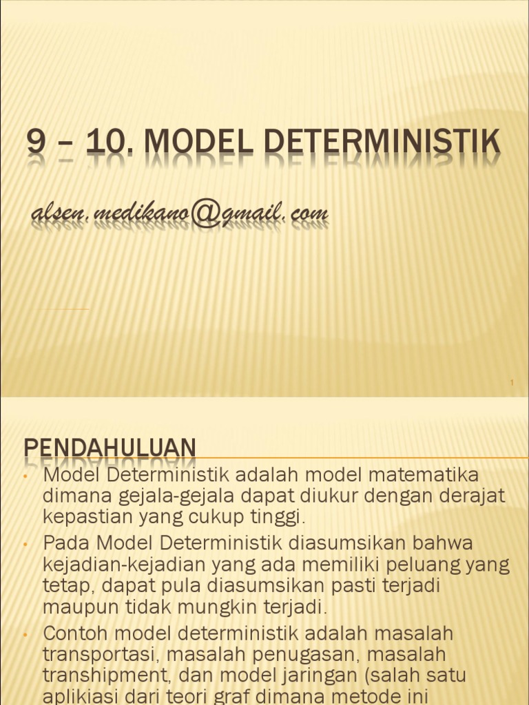 Model Deterministik PDF | PDF