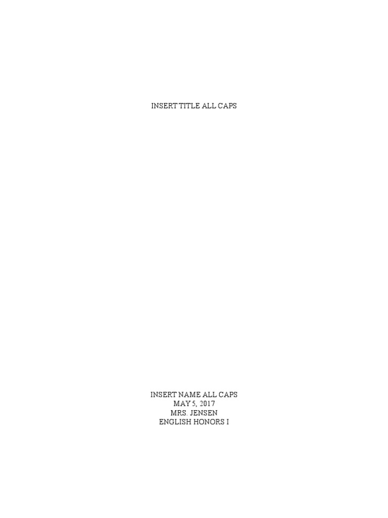 Research Paper Cover Page Sample | PDF