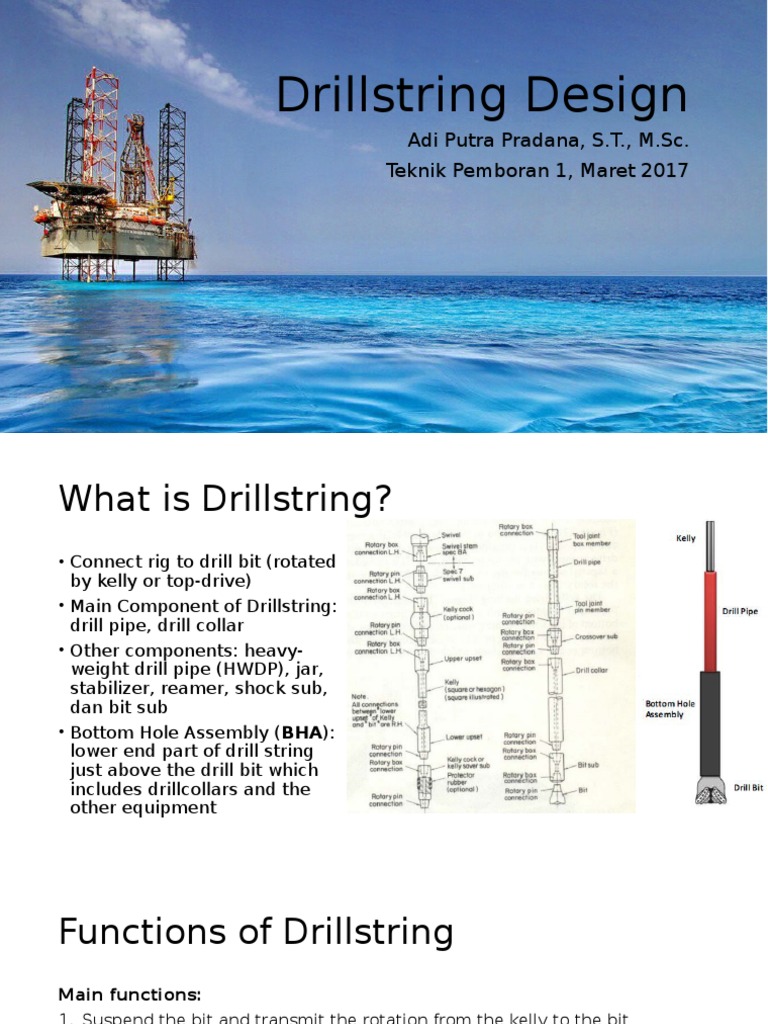 Drillstring Design: Adi Putra Pradana, S.T., M.Sc. Teknik Pemboran 1, Maret 2017 | Download Free ...