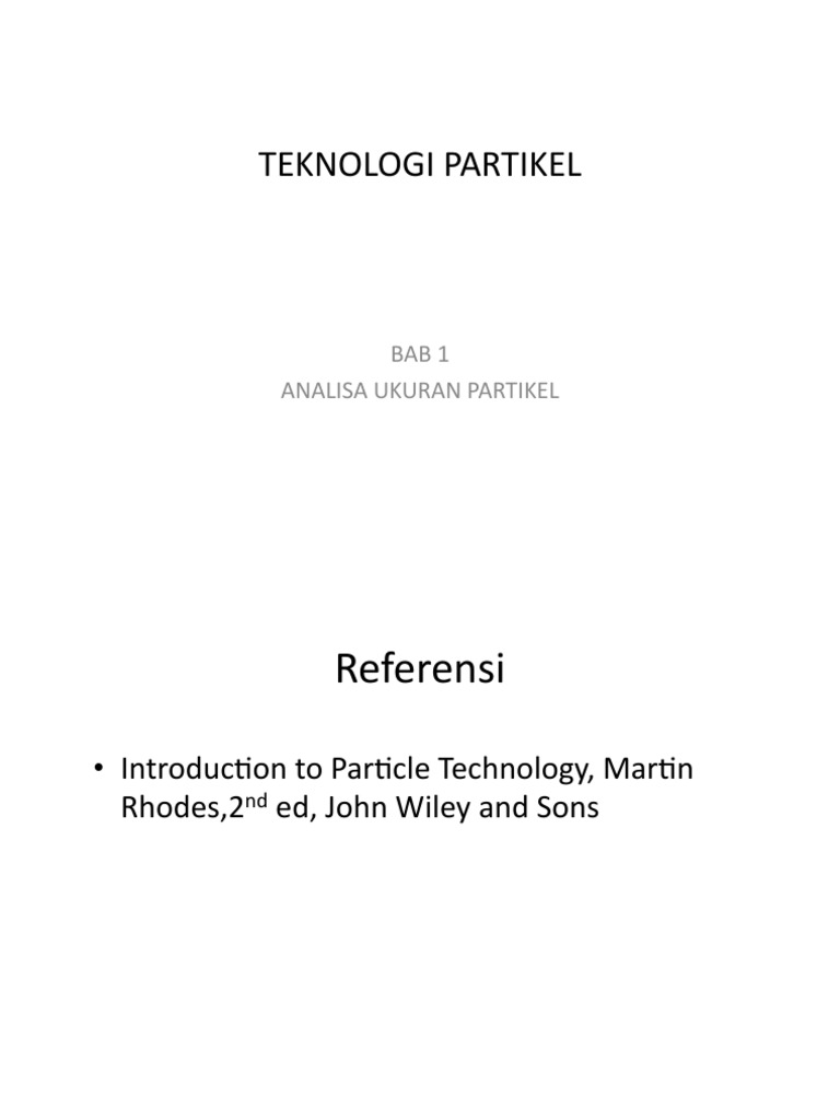 Analisa Ukuran Partikel PDF | PDF