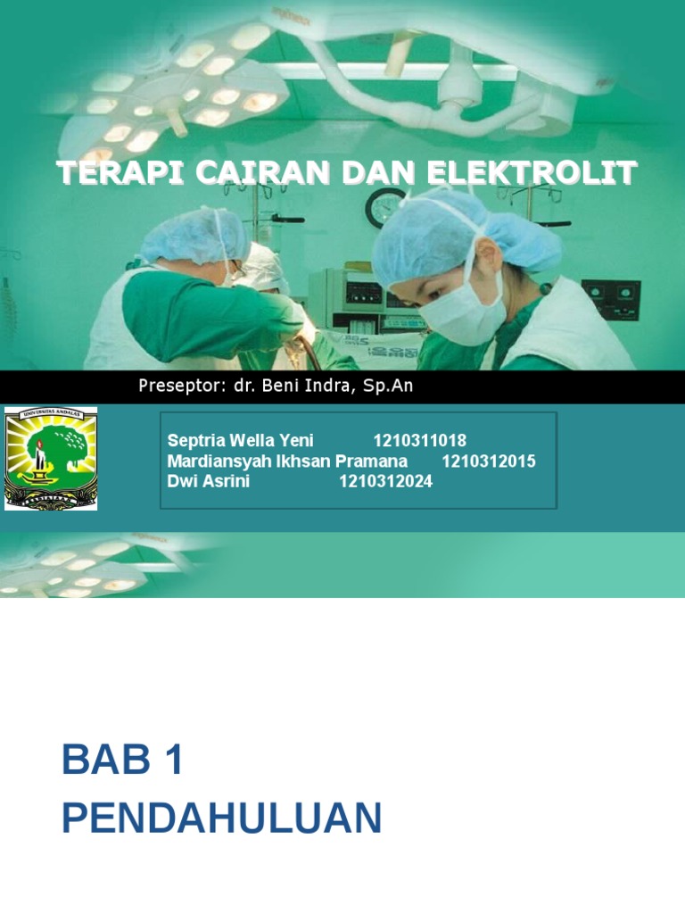 Ppt Terapi Cairan Dan Elektrolit