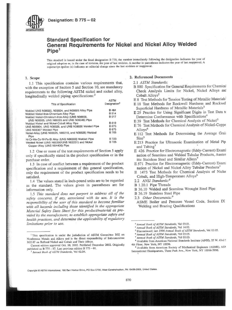 Astm B775 PDF | PDF