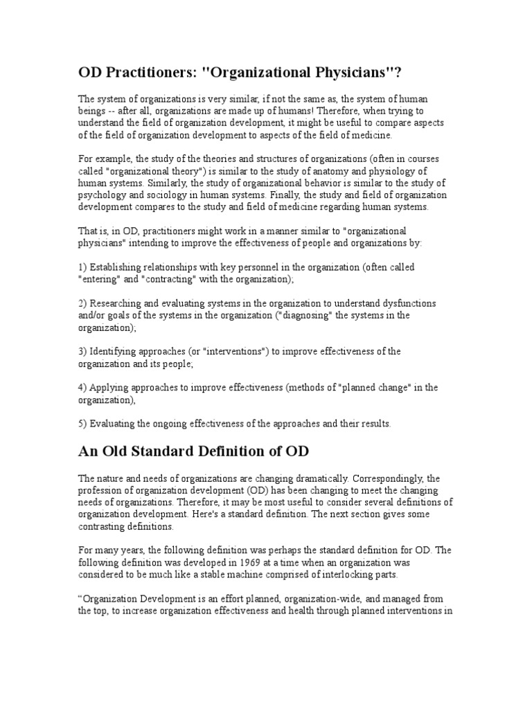 OD Practitioners | PDF | Organization Development | Alternative Medicine