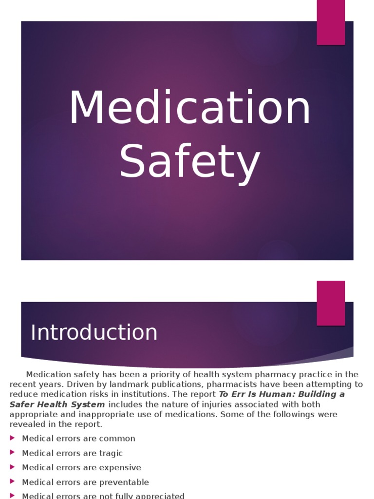 Medication Safety | Medical Error | Pharmacy