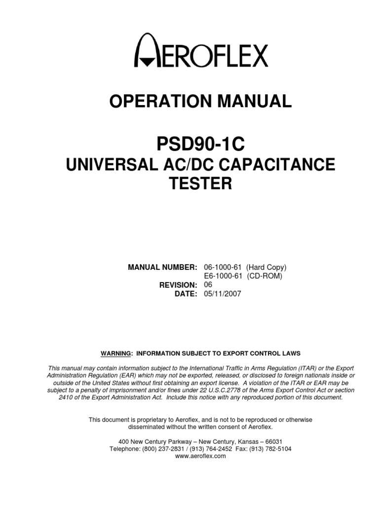 PSD90-1C Operation Manual | Download Free PDF | Electrostatic Discharge ...