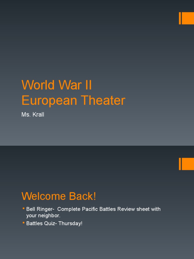 Key Battles of World War II: European Theater | PDF | Normandy Landings ...