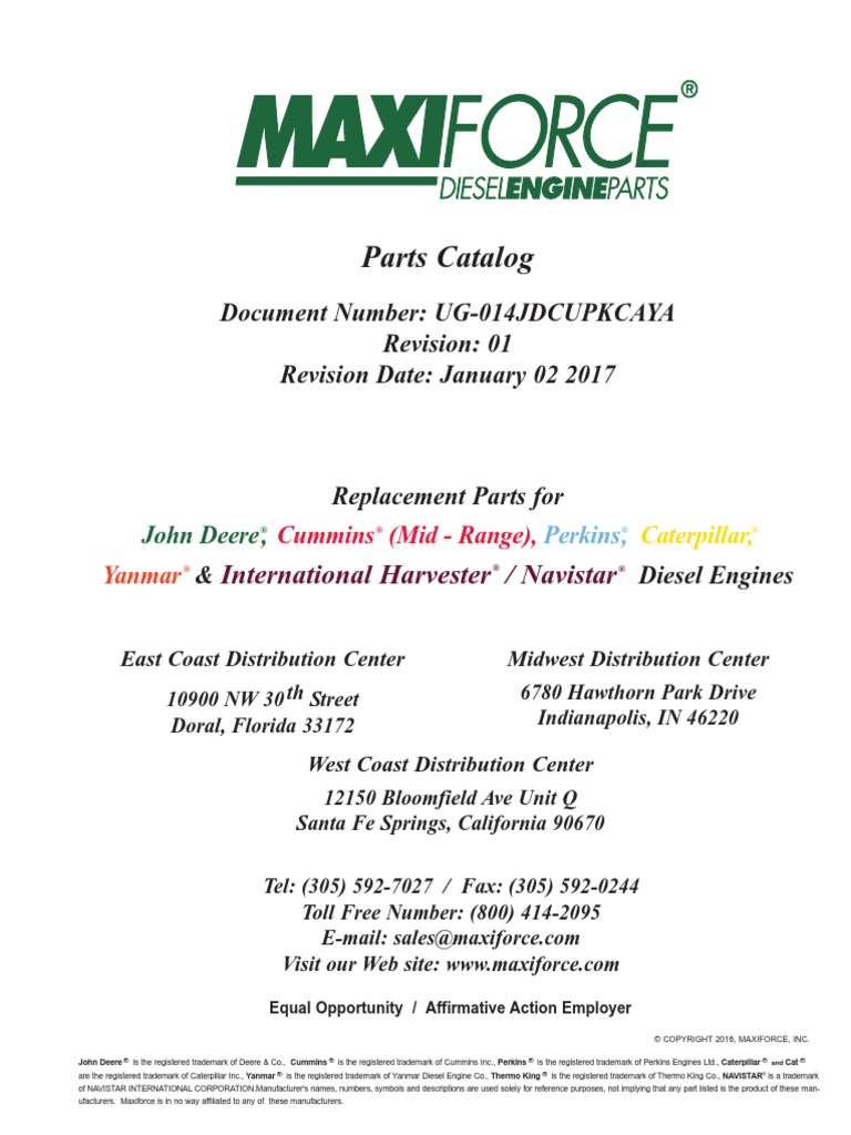 Catalogo Maxiforce 2017 | PDF | Inline Four Engine | Trademark