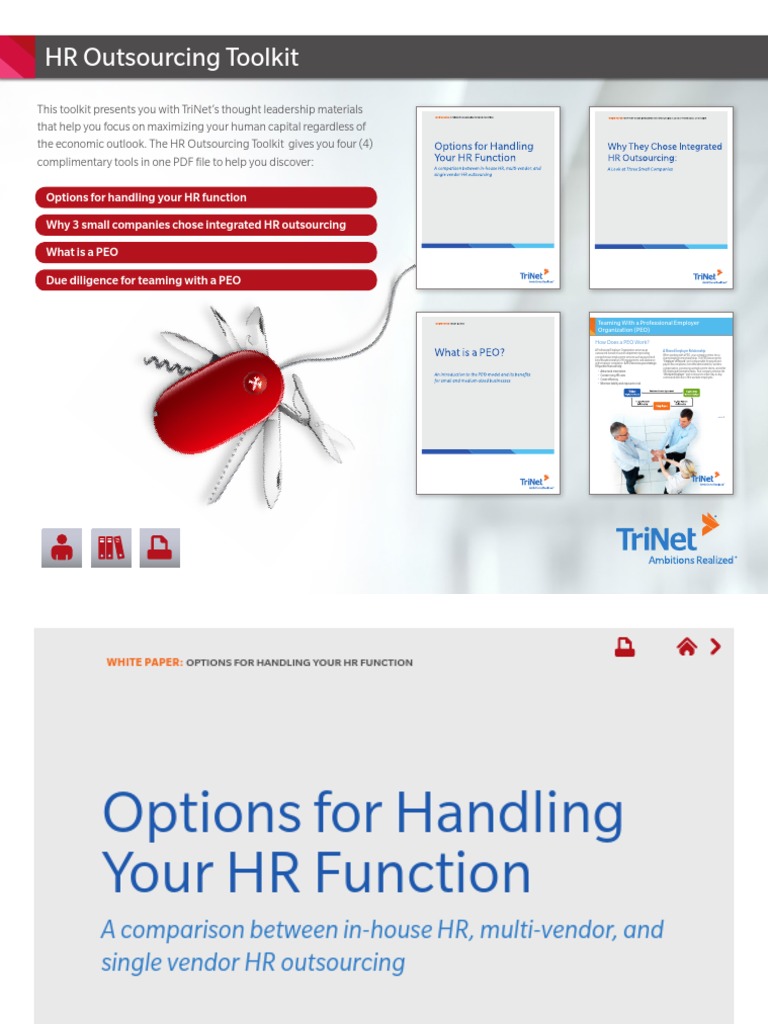 Trinet Hro Toolkit | PDF | Outsourcing | Payroll
