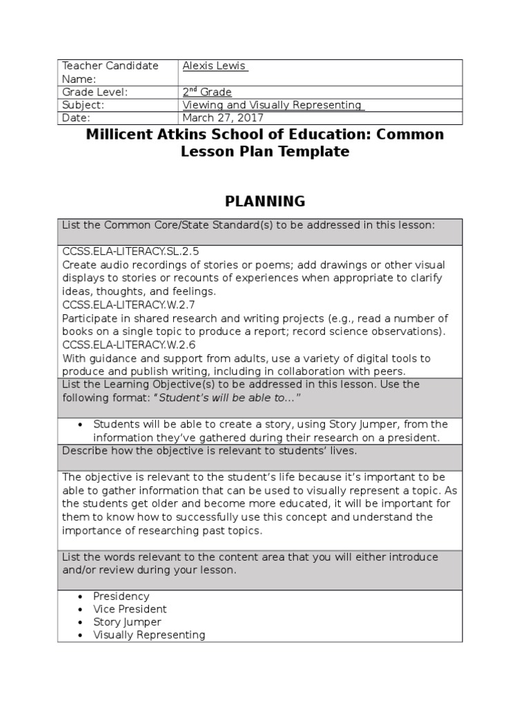 Visually Representing and Viewing | PDF | Lesson Plan | Educational ...