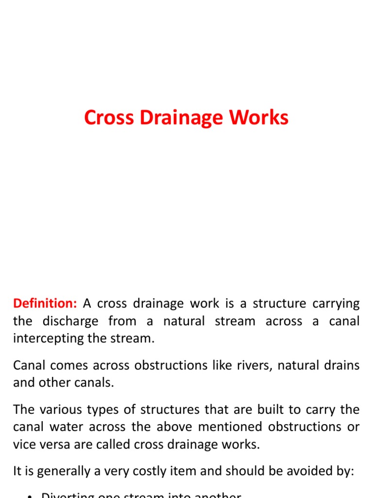 13-Cross Drainage Structures | PDF | Canal | Flood