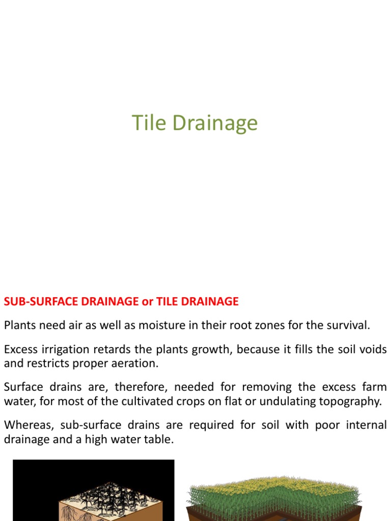 10 Tile Drainage | PDF | Drainage | Soil