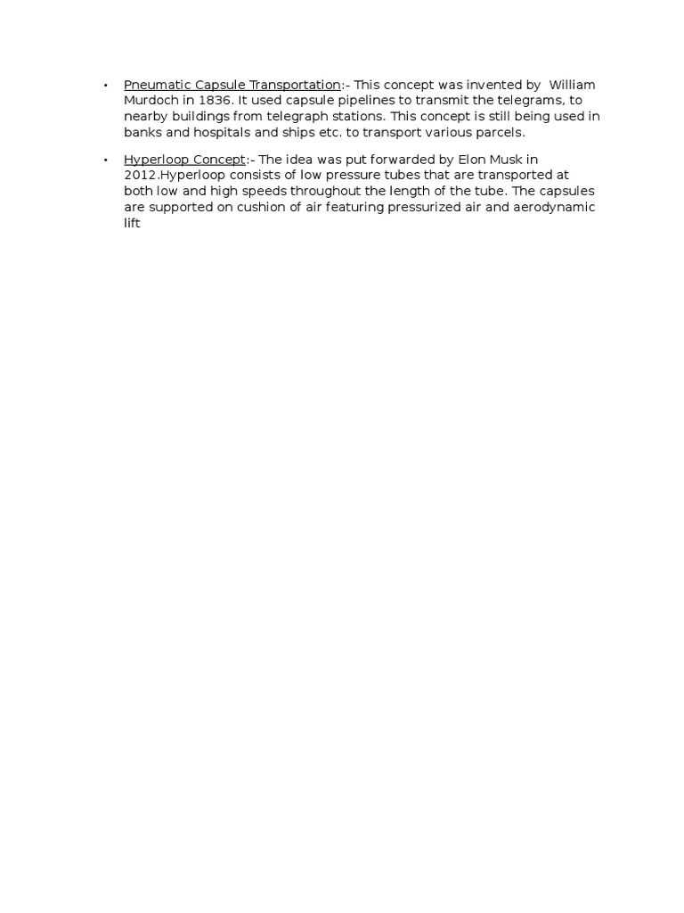 Pneumatic Capsule Transportation | PDF