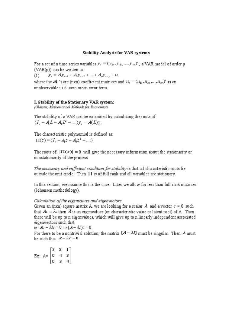 VAR System Stability Guide | PDF | Teaching Methods & Materials ...