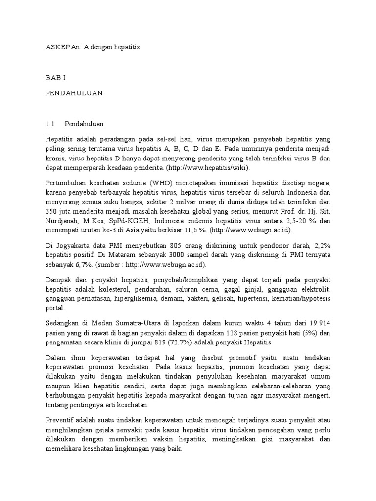 Askep An Hepatitis | PDF